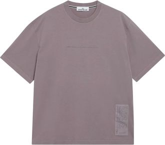 Stone Island Homme, Tops, Violet, Taille: 2XL SS T-Shirt