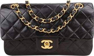 Chanel Crossbody Bags - Chanel Quilted Lambskin 24K Gold Small Double Flap - Gr. unisize - in Bunt - f&uuml;r Damen