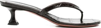 Amina Muaddi Femme, Chaussures, Brun, Taille: 37 1/2 EU Juliette 45 Thong Sandal