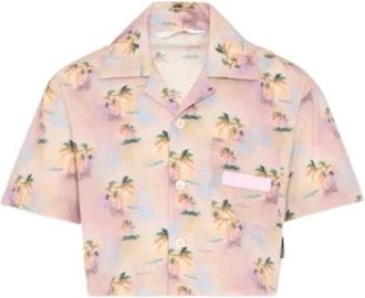 Palm Angels Femme, Blouses et Chemises, Multicolore, Taille: 14 Y Chemise Imprim&eacute;e &agrave; Manches Courtes