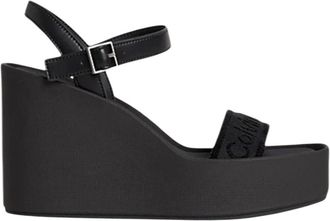 Calvin Klein Femme, Chaussures, Noir, Taille: 36 EU Sandale compens&eacute;e