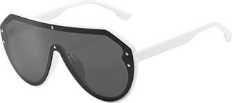 Generic Lunettes de soleil tendance pour hommes et femmes à grand cadre, vacances en plein air, décoration de plage (couleur : H, taille : moyen) 2026