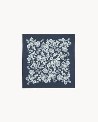 Kujten Grand bandana soie-cachemire imprim&eacute; - Grand Bandana Helia Lace