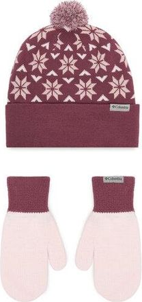 Columbia Set M&uuml;tze und Handschuhe Snowflake 2180781 Dunkelrosa