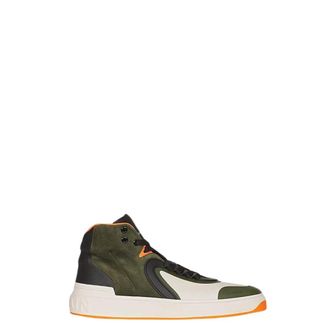 Balmain Khaki & Wei&szlig;e High-Top Sneakers - - Shoes - Herren - Gr&uuml;n - 39 EU