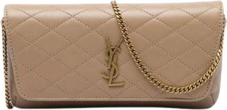 Saint Laurent Pre-owned Gaby Phone Holder - Femme - Pre-owned - Beige - Taille: ONE Size