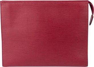 Louis Vuitton Crossbody Bags - Louis Vuitton Epi Leather Poche Toilette Clutch - Gr. unisize - in Rot - f&uuml;r Damen
