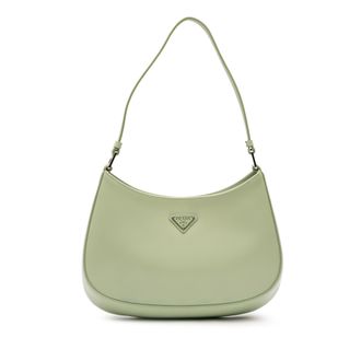 Prada Pea Green Spazzolato Cleo Shoulder Bag