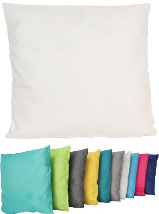 Coen Bakker Outdoor Lounge Kissen 45x45cm Dekokissen Inkl. F&uuml;llung Wasserfest Sitzkissen Garten Stuhl Lotus Effekt, Farbe:Elfenbein