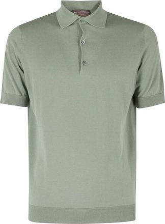 FILIPPO DE LAURENTIIS Homme, Pulls, Vert, Taille: L Cotton Crepe Polo