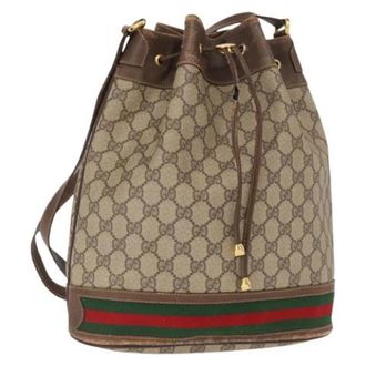 Gucci Pre-owned Canvas Bucket Bag - - Pre-owned - Damen - Beige - ONE SIZE