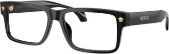 Versace Homme, Accessoires, Noir, Taille: 54 MM Rectangle Eyeglasses