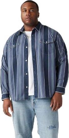 Levi's Chemise Western Big Relaxed Fit pour Homme avec col boutonn&eacute;, Carson Stripe Dress, XL