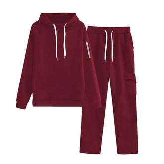 Generic V&ecirc;tements de sport pour femme en coton et lin &agrave; jambes larges deux pi&egrave;ces avec pantalon &agrave; paillettes pour femme - Ensemble de surv&ecirc;tement pour femme, 