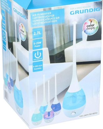 Grundig LED farbwechsel Diffuser 2.7L Luftbefeuchter 25W Wei&szlig; Wohnzimmer