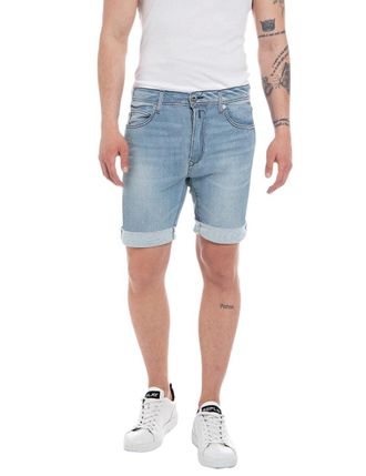 Replay Herren Jeans Shorts RBJ 901 Tapered-Fit mit Comfort Stretch, Light Blue 010 (Blau), 30