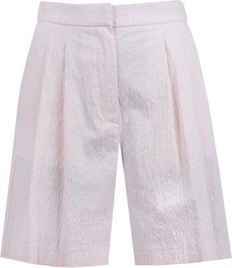 ottod'Ame Femme, Shorts, Rose, Taille: 38 FR Textured Striped Shorts