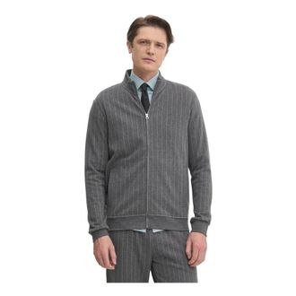 Hackett Pull zipp&eacute; &agrave; rayures tennis - Homme - Sweatshirts et sweats &agrave; capuche - Gris - Taille: 2XL