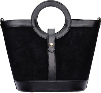 Anna Luchini Schwarz Rindsledertasche