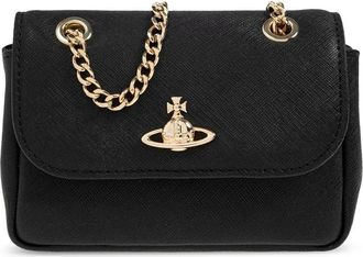 Vivienne Westwood Femme, Sacs, Noir, Taille: ONE Size Sac port&eacute; &eacute;paule rabattable