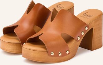 &Egrave; Mia &Egrave; Mia Mules Mit Nieten braun