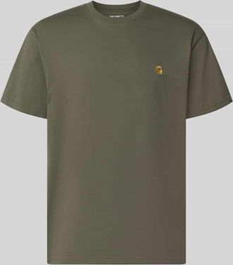 Carhartt Work in Progress T-Shirt mit Label-Stitching und Rundhalsausschnitt