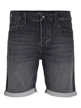 Jack & Jones Jjirick Jjicon I.K. Ge 062 Sn Pls Short Grande Taille, Jean Noir, 40