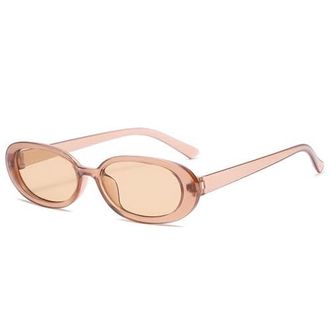 Generic Lunettes De Soleil Tendance &Agrave; Petite Monture For Hommes Et Femmes D&eacute;coratives For Lext&eacute;rieur(Brown)