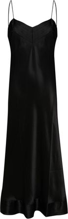 Carine Gilson Maxikleid mit V-Ausschnitt - Schwarz