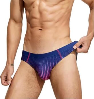 Generic HUIWDP Maillot de bain pour homme Couleur d&eacute;grad&eacute;e, bleu, XXL