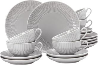 SELTMANN WEIDEN Amina, Teeservice 18-teilig klein, warmgrey, Grau