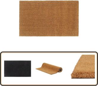 vidaXL Fußmatte Natur 90x150 cm Kokosfaser Getuftet - Kokosfußmatte - Türmatte - Eingangsmatte - Outdoor Matten - Rutschfest