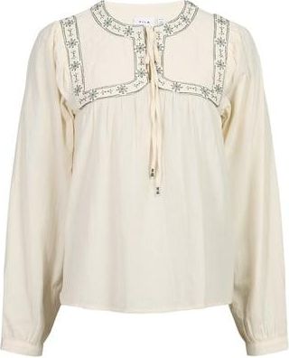 Vila Blouse ample &agrave; broderie en coton