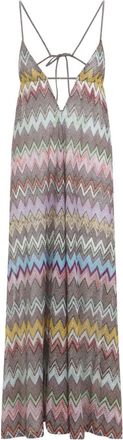 Missoni Femme, Robes, Multicolore, Taille: 34 FR Robe Maxi Col V