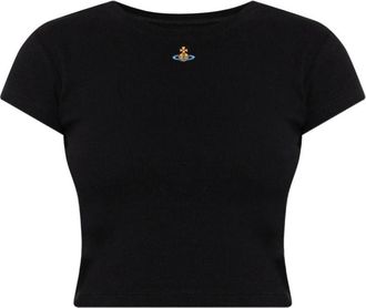 Vivienne Westwood Femme, Tops, Noir, Taille: 38 FR Baby Peru T-shirt