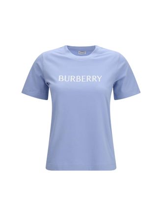 Burberry Womens Cotton T-Shirt Sunbleached Blue T-Shirts & Jerseys