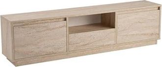 Dmora TV-Schrank Lovere 160x29,5x42 cm Beige EIN Fach, 3 T&uuml;ren