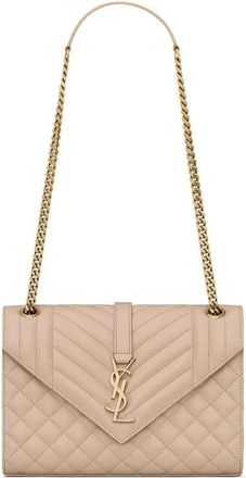 Saint Laurent Crossbody Bags - Saint Laurent Envelope Medium Bag - Gr. unisize - in Beige - f&uuml;r Damen