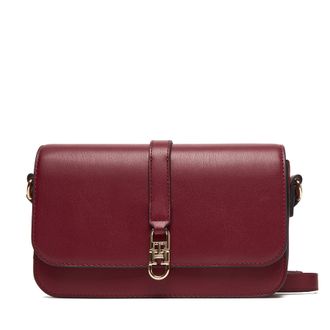 Tommy Hilfiger Handtasche Tommy Hilfiger Th Libre Flap Crossover AW0AW17723 Dunkelrot