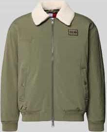 Tommy Jeans Regular Fit Bomberjacke mit abnehmbarem Teddy-Kragen