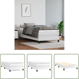 vidaXL vidaXL Wei&szlig; - Boxspringbettgestell Wei&szlig; 80x200 cm Kunstleder