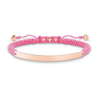 Thomas Sabo Pink/Ros&eacute;gold Armband- 925 Silber- Nylon - - Accessories - Damen - Mehrfarbig - ONE SIZE