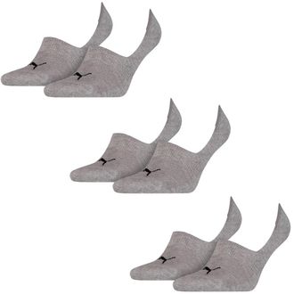 Puma 14 Paar Socken Footie Sportsocken Invisible Gr. 35-46 Unisex, Farbe:758 - middle grey m&eacute;lange, Socken & Str&uuml;mpfe:35-38