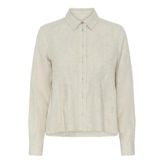 Inwear Pleated Shirt - - Blouses & Shirts - Damen - Beige - M