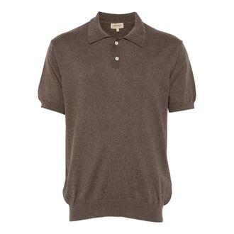 Woolrich Gestricktes Poloshirt - - Tops - Herren - Braun - M