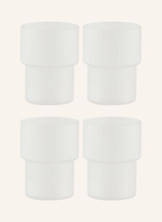 Ferm Living Ferm Living 4er-Set Trinkgl&auml;ser Ripple weiss