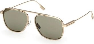 Ermenegildo Zegna Lunettes de soleil Ez0291 32N - Homme - Accessoires - Jaune - Taille: 57 MM
