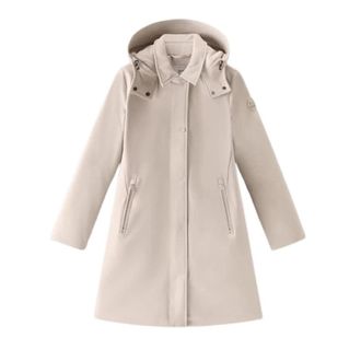 Woolrich Abnehmbarer Kapuze Technischer Trenchcoat - - Coats - Damen - Wei&szlig; - L