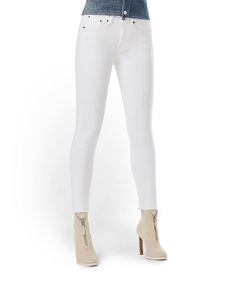 G-Star RAW Damen 3301 Mid Skinny Ripped Edge Ankle Jeans
