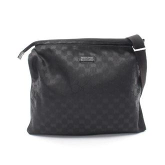 Gucci Sac bandouli&egrave;re en toile et cuir GG Pre-owned - Femme - Pre-owned - Noir - Taille: ONE Size
